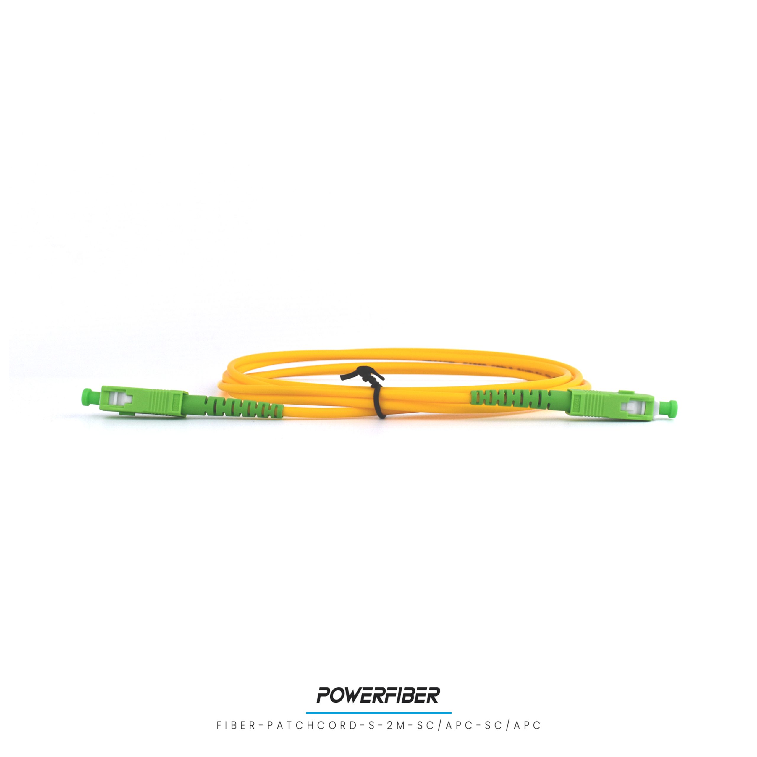 PATCHCORD SIMPLE MONOMODO 2 METROS SC/APC-SC/APC • POWERFIBER - ARGENTINA