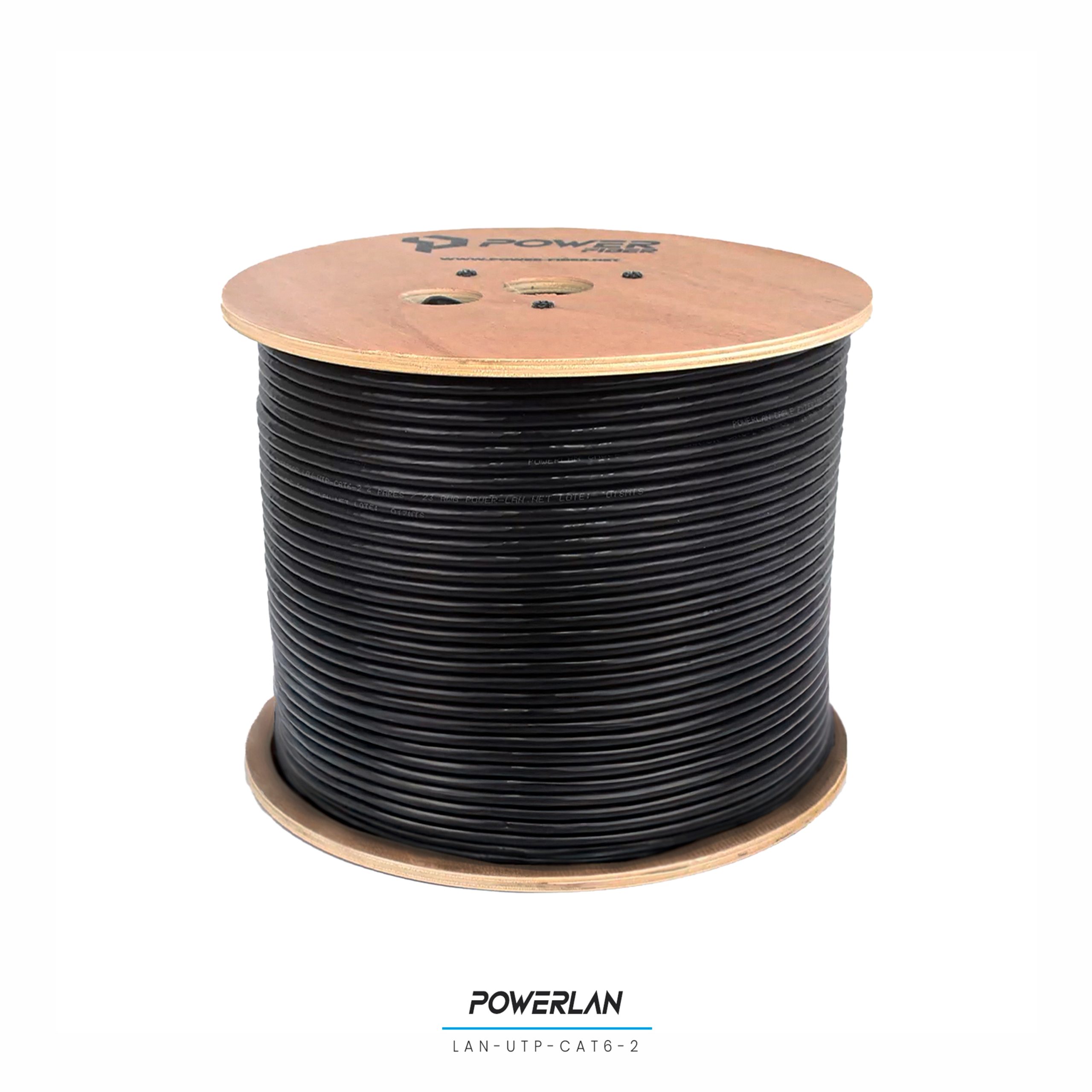 CABLE UTP CAT6 EXTERIOR DOBLE CUBIERTA 305 METROS • POWERFIBER - ARGENTINA